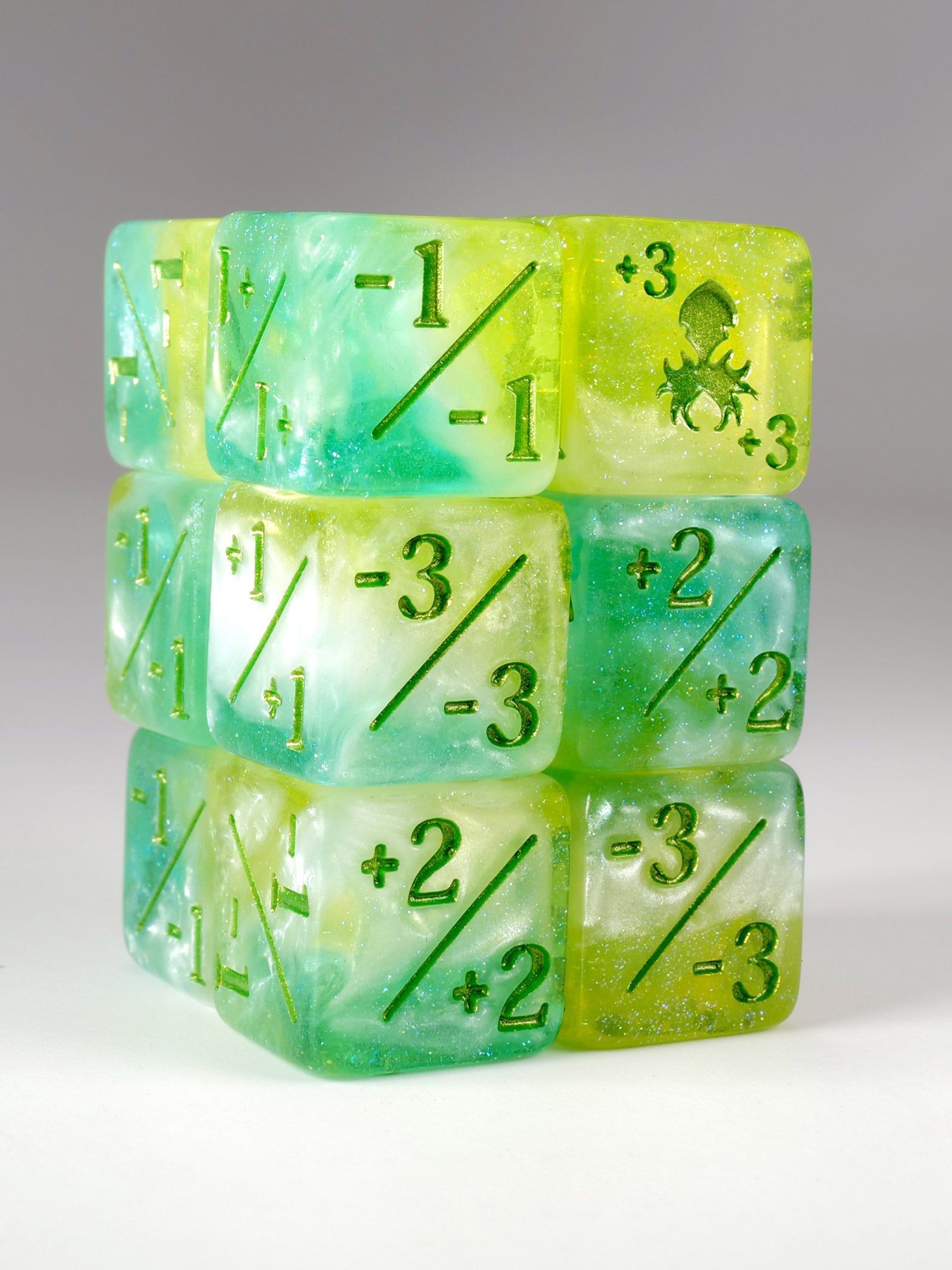 Ostara Mini 3/3 Positive/Negative Dice Counters - 12 Pack – Kraken Dice