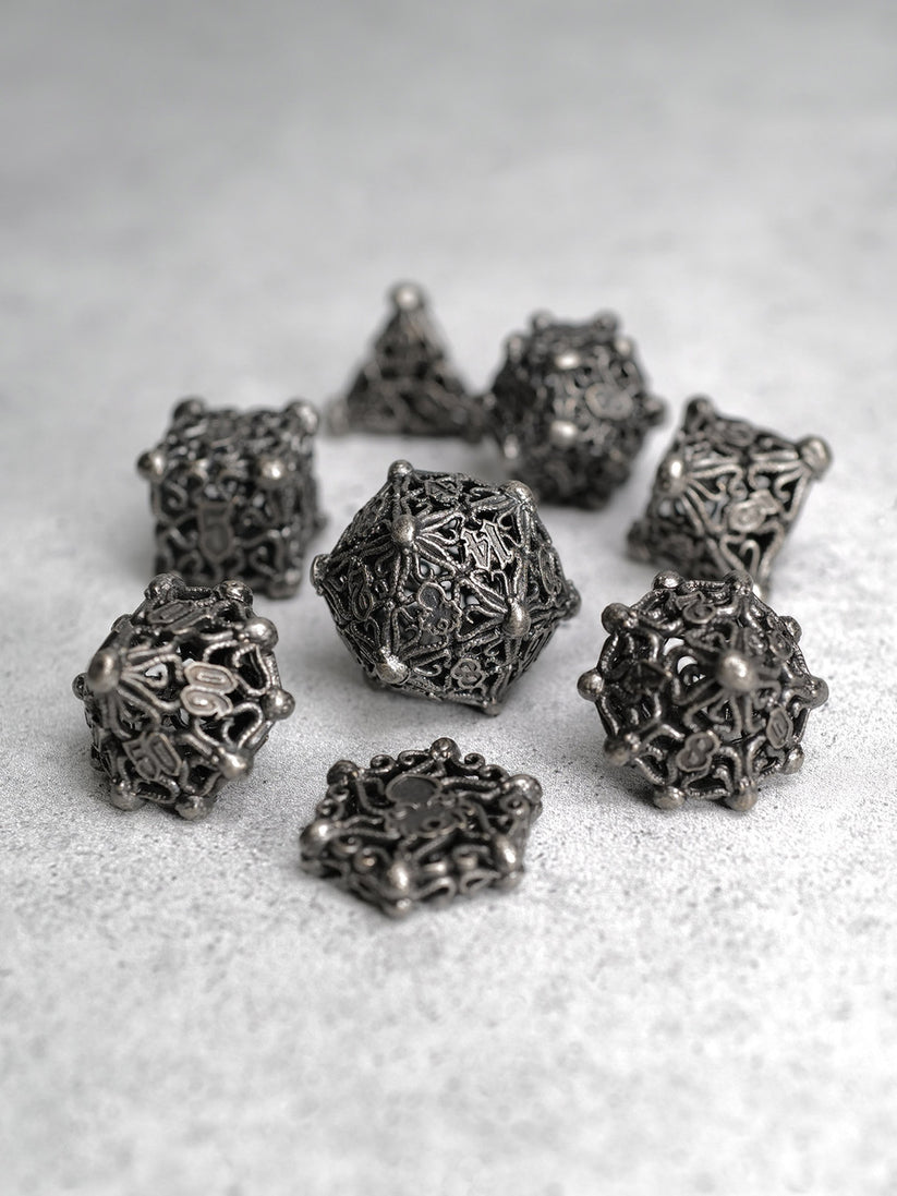 Kraken's Cabal Steel 8 piece Metal Dice Set – Kraken Dice